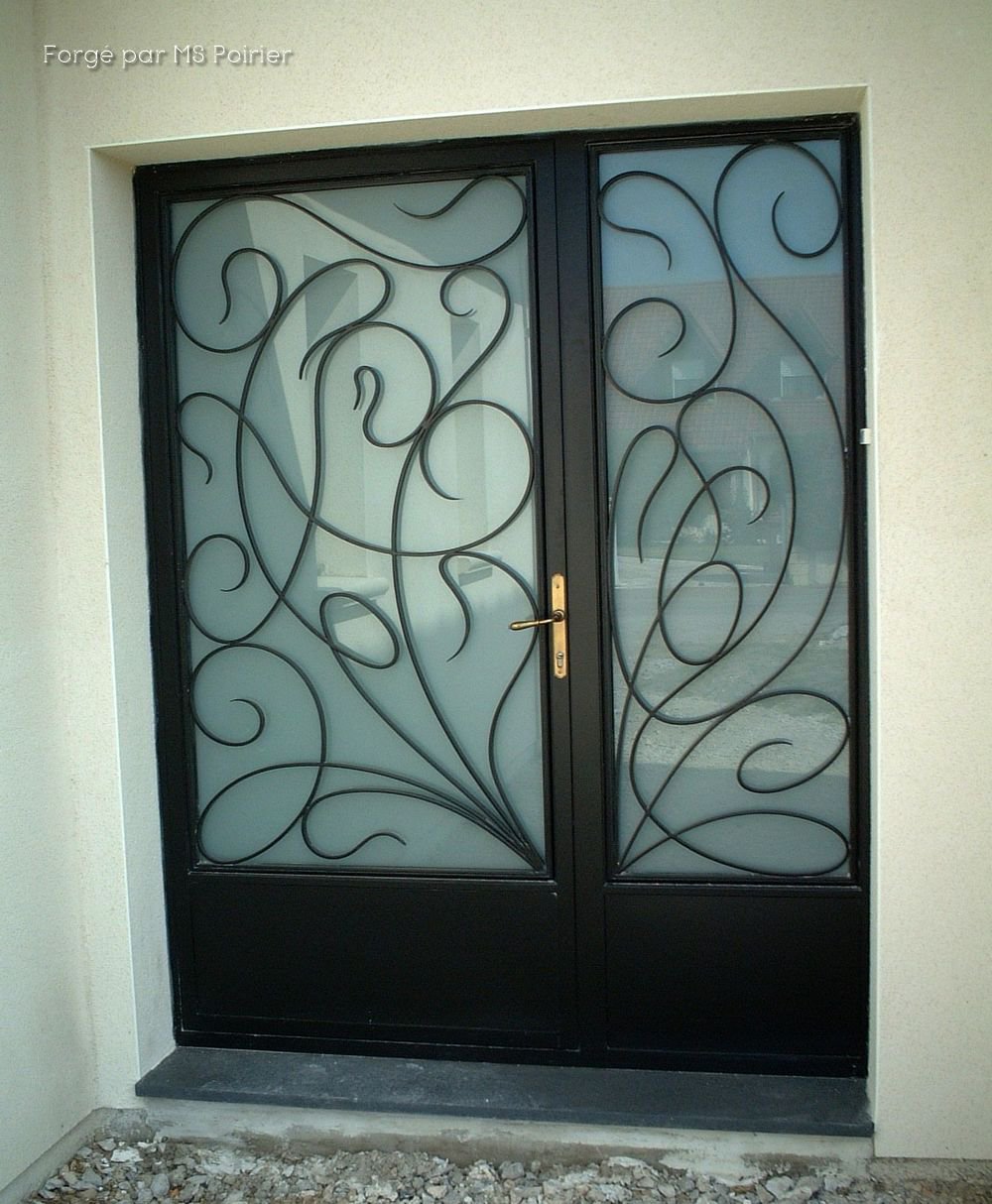 Porte d'entrée Art-Nouveau en fer forgé