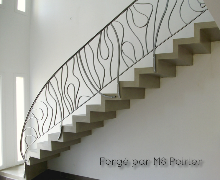Rampe d'escalier en fer forgé
